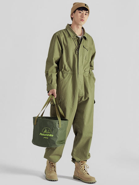 Wiaofellas Multi-pocket Work Coverall Mens Safari Style! Cargo Coveral